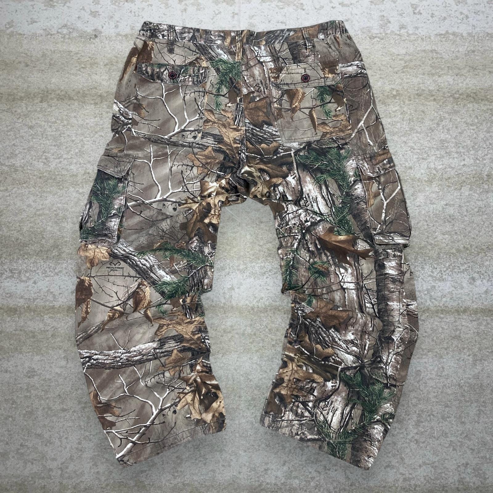 Vintage Realtree Hunting Camo Tactical Pants Baggy Wide Leg Fit Womens ...