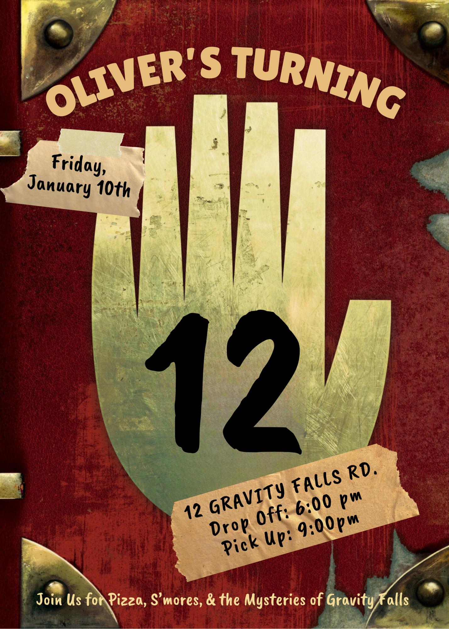 Gravity Falls Invitation - Etsy