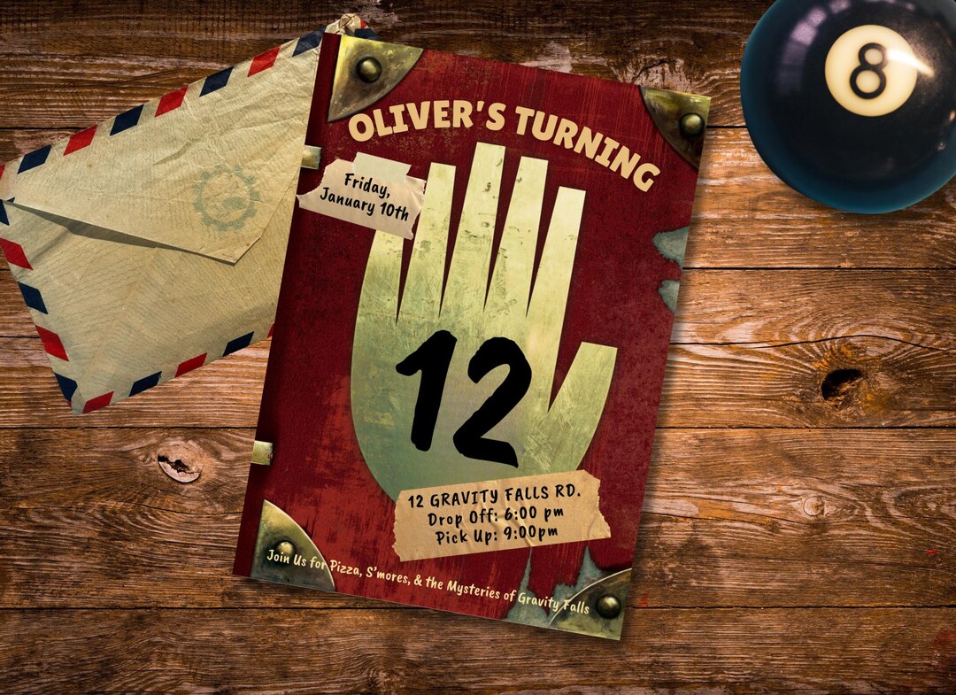 Gravity Falls Invitation - Etsy