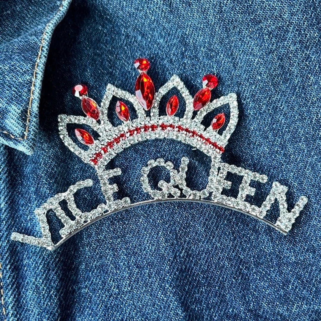 Red Hatter Vice Queen Pin Brooch Bling Rhinestone RHS Red Hat - Etsy