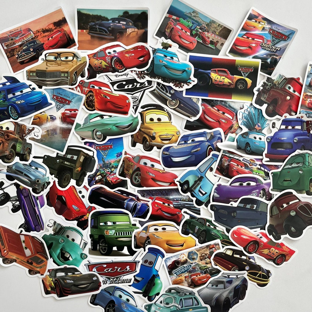 1-50 Pcs Cars 1,2,3 Stickers, Lightning Mcqueen, Cruz, Luigi, Holly ...