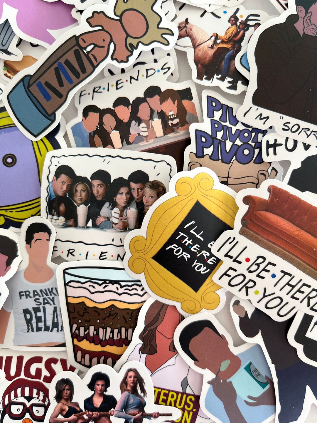 1 - 50 Pcs Set #2 Friends Stickers, School Supplies, Party Favor, Decor ...