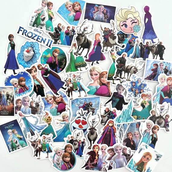 1-50 Pcs Frozen 1 & 2 Stickers Elsa Anna Olaf Kristoff - Etsy