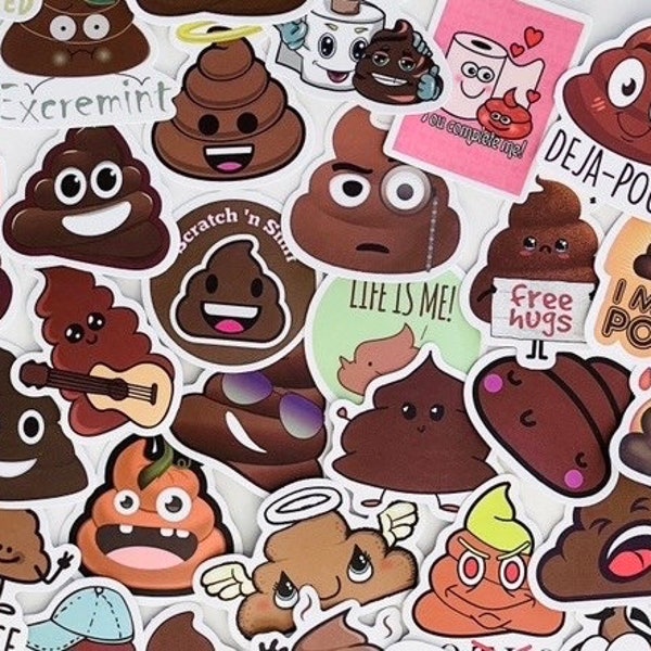 Christmas Poop Emoji Stickers - Etsy