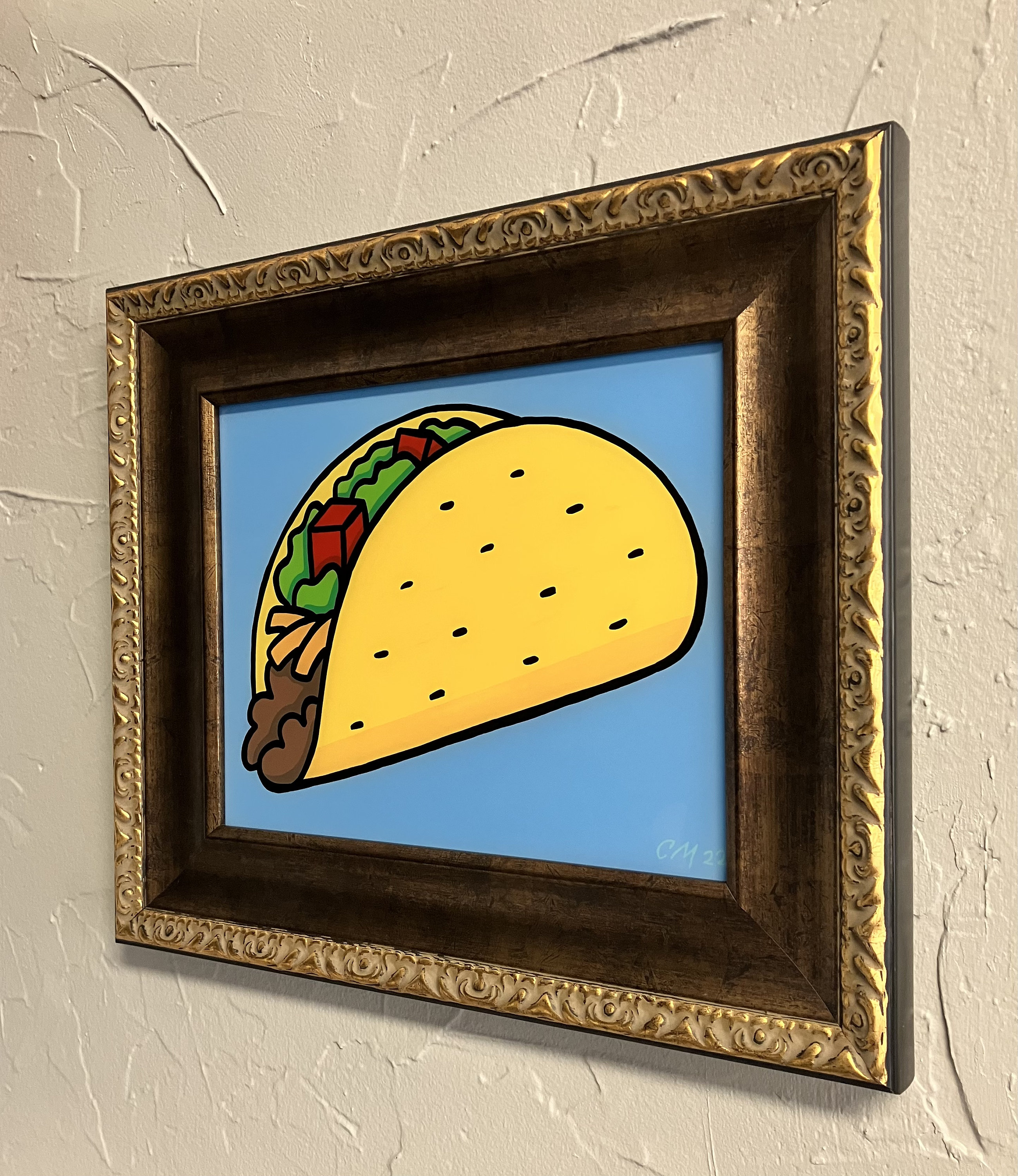 Taco Reverse Glass Painting - Etsy