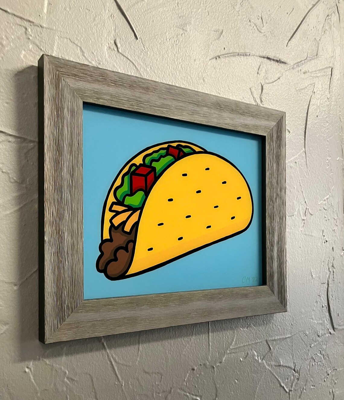 Taco Reverse Glass Painting - Etsy