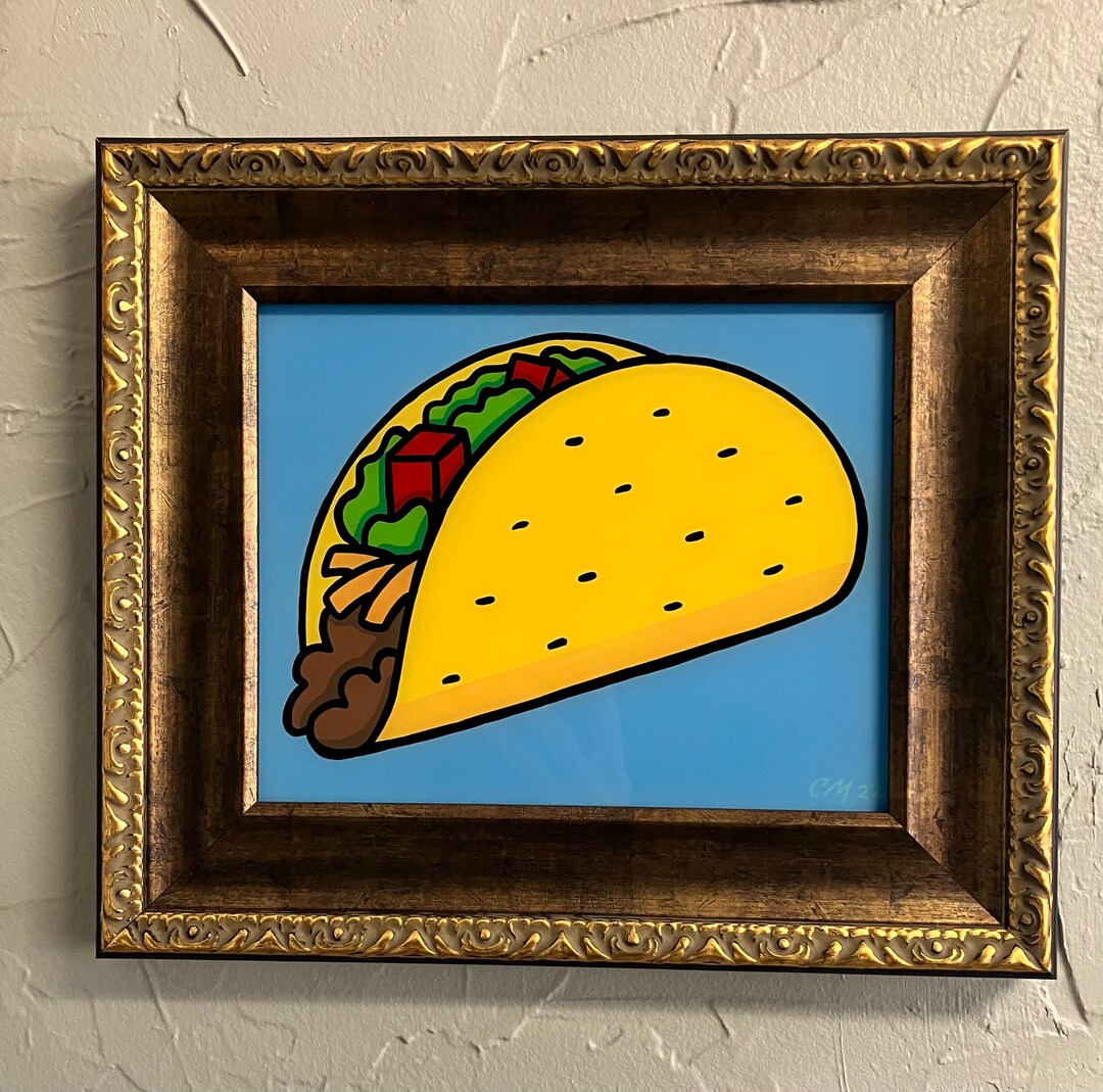 Taco Reverse Glass Painting - Etsy