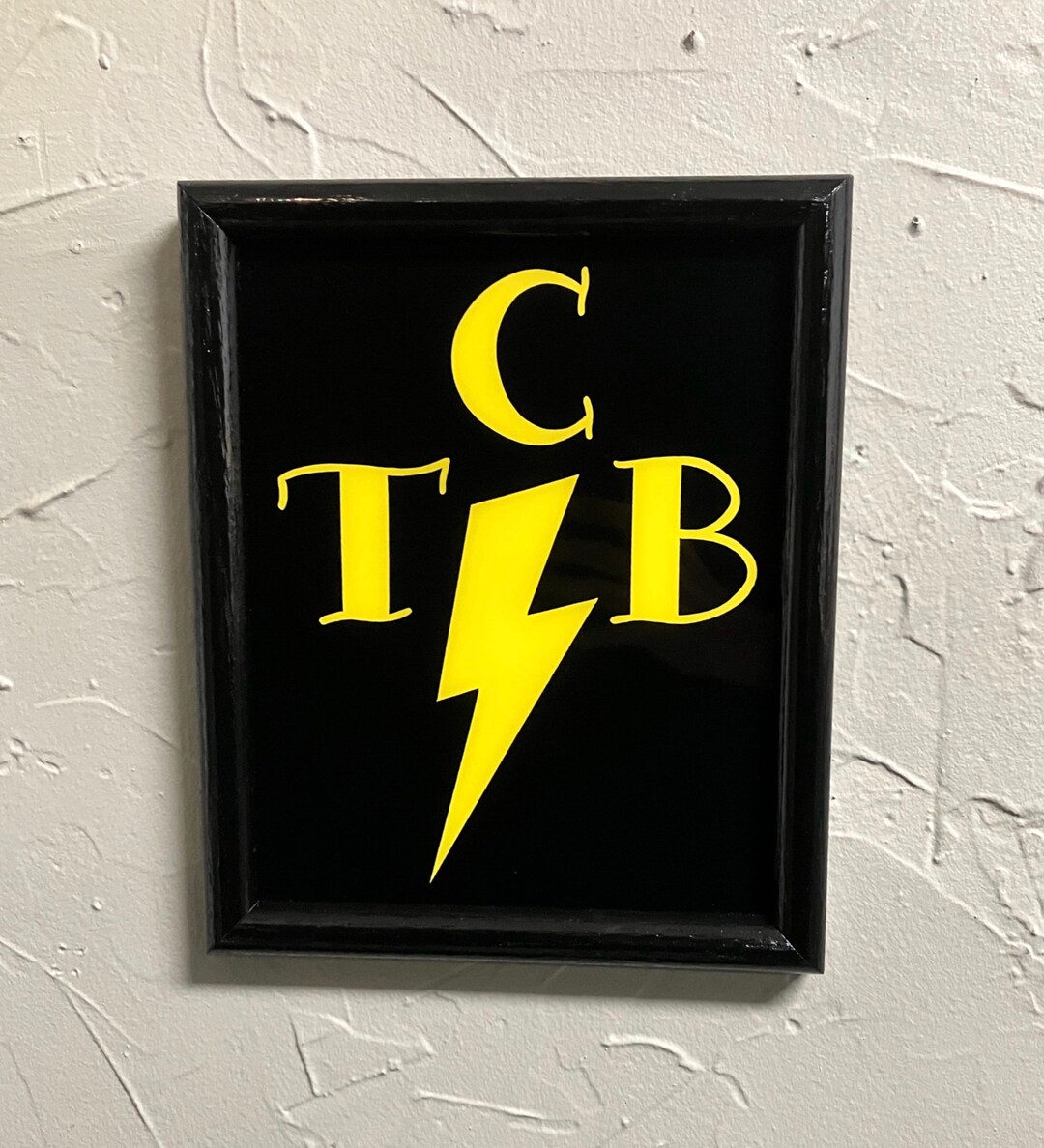 TCB Reverse Painted on Glass Taking Care of Business - Etsy