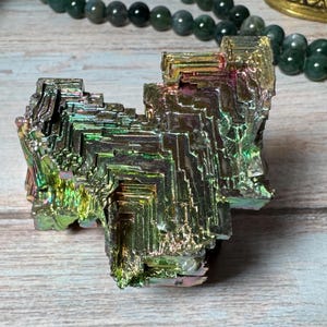 Bismuth Freeform Crystal | Iridescent Rainbow Crystal | Unique Metallic ...
