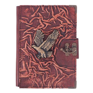Unique Brown Flying Eagle Leather Journal - Etsy