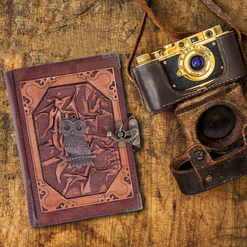 Refillable Leather Owl Journal - Etsy