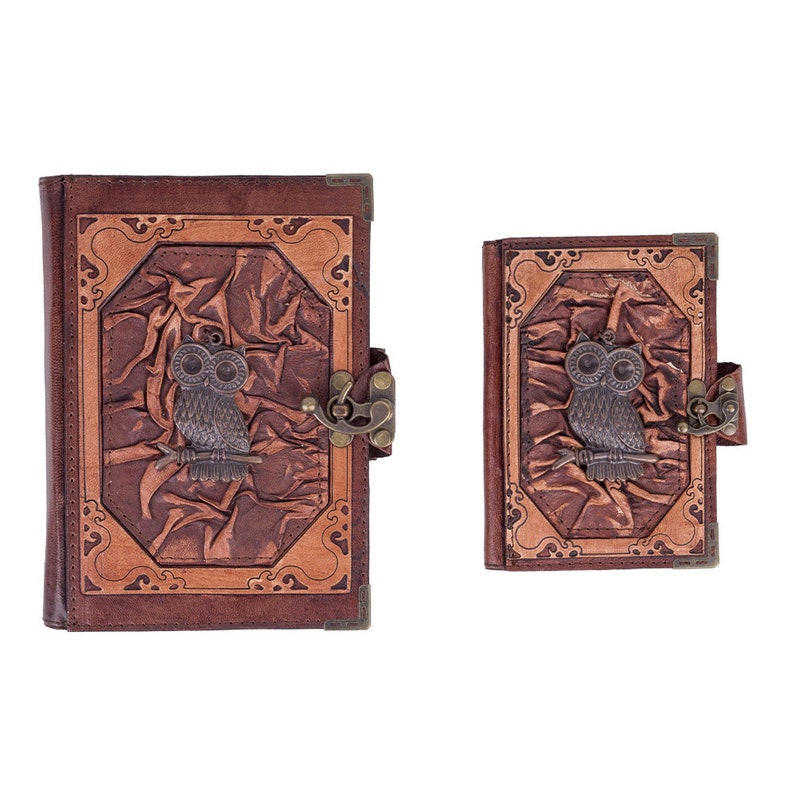 Refillable Leather Owl Journal - Etsy