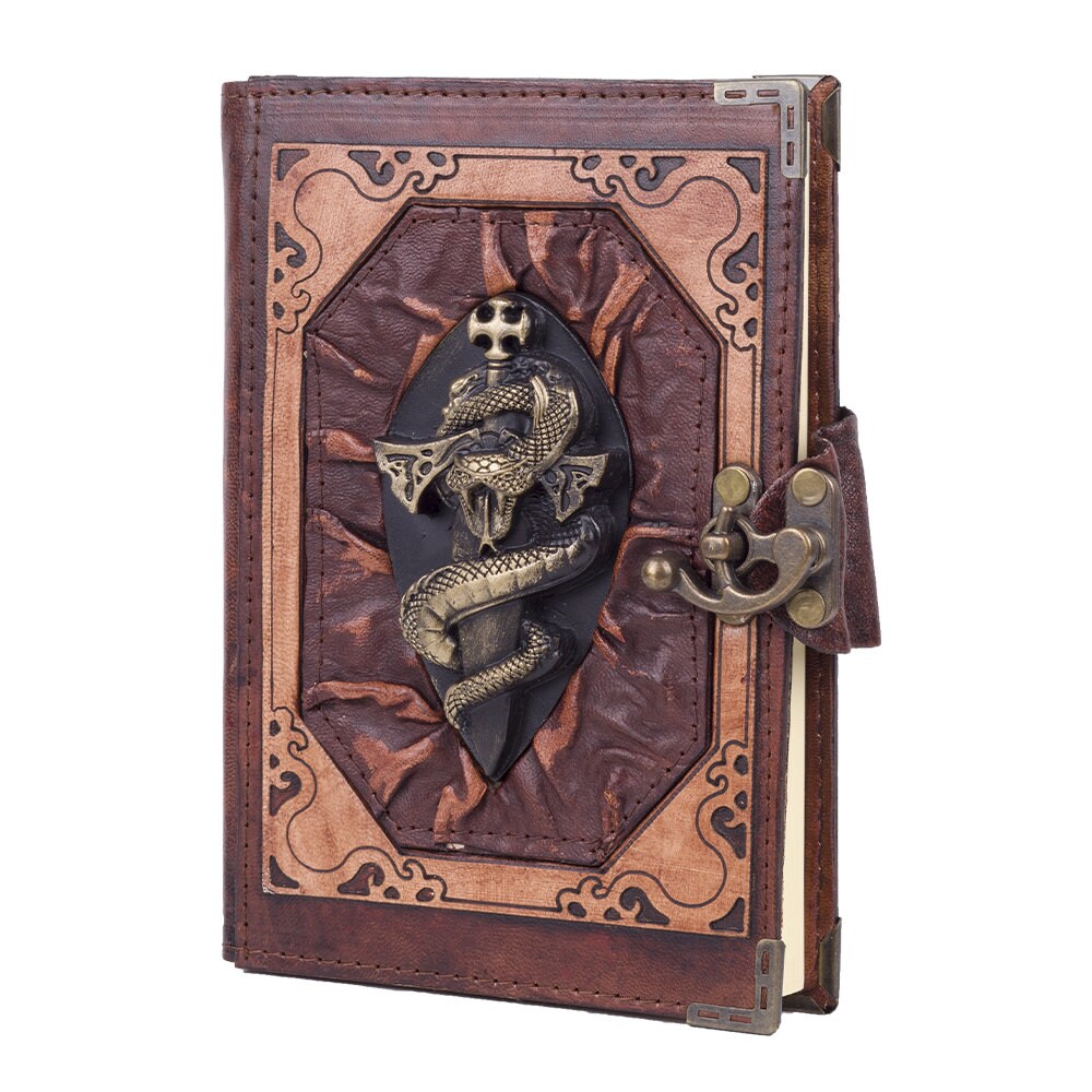 Refillable Leather Snake and Sword Journal - Etsy