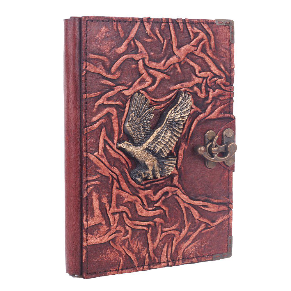 Unique Brown Flying Eagle Leather Journal - Etsy
