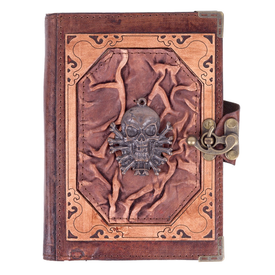 Refillable Leather Skull and Bones Journal - Etsy