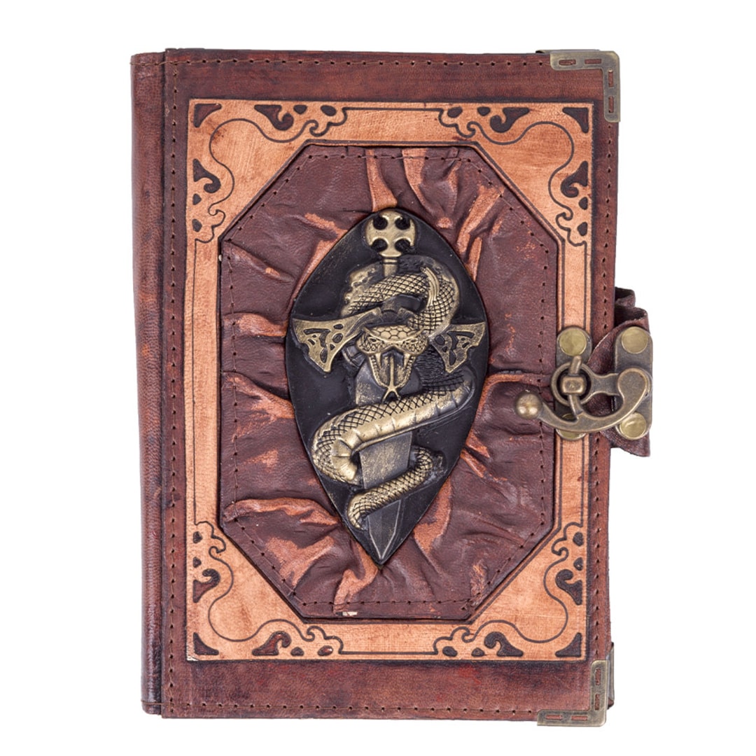 Refillable Leather Snake and Sword Journal - Etsy
