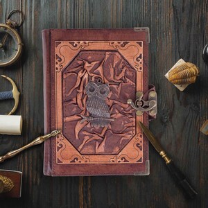 Refillable Leather Owl Journal - Etsy