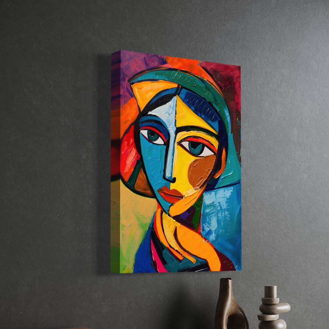 Picasso Inspired Canvas "fragmented Emotions" | Canvas Wall Art | After ...