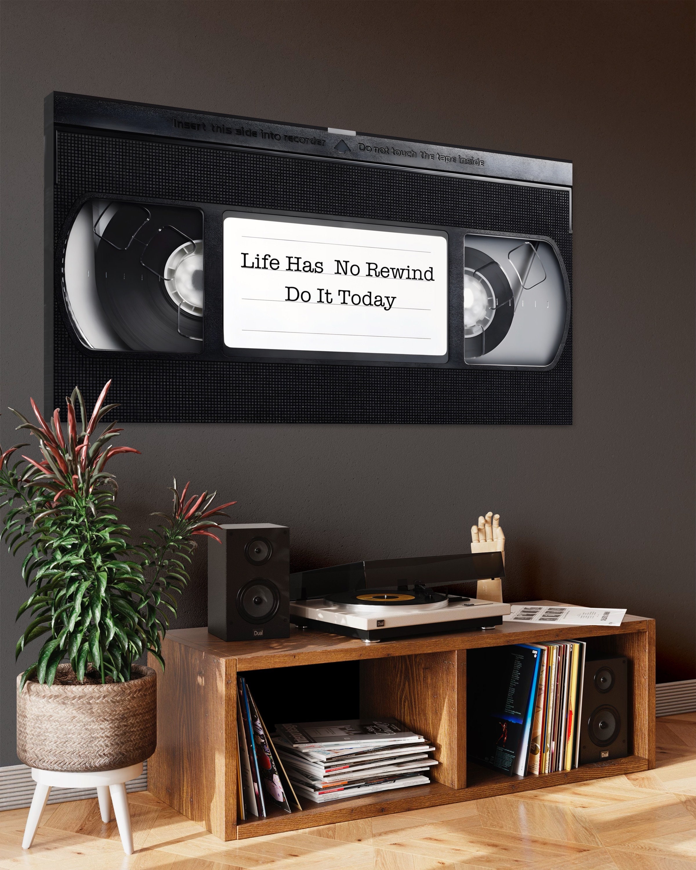 Life Has No Rewind Do It Today VHS Canvas Wall Art - Etsy