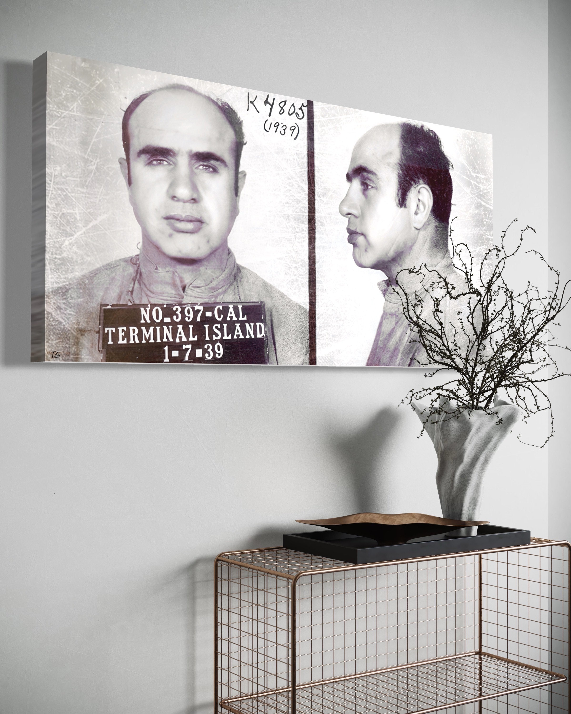 Al Capone Mugshot Canvas 1939 Canvas Wall Art Motivation Gangster - Etsy