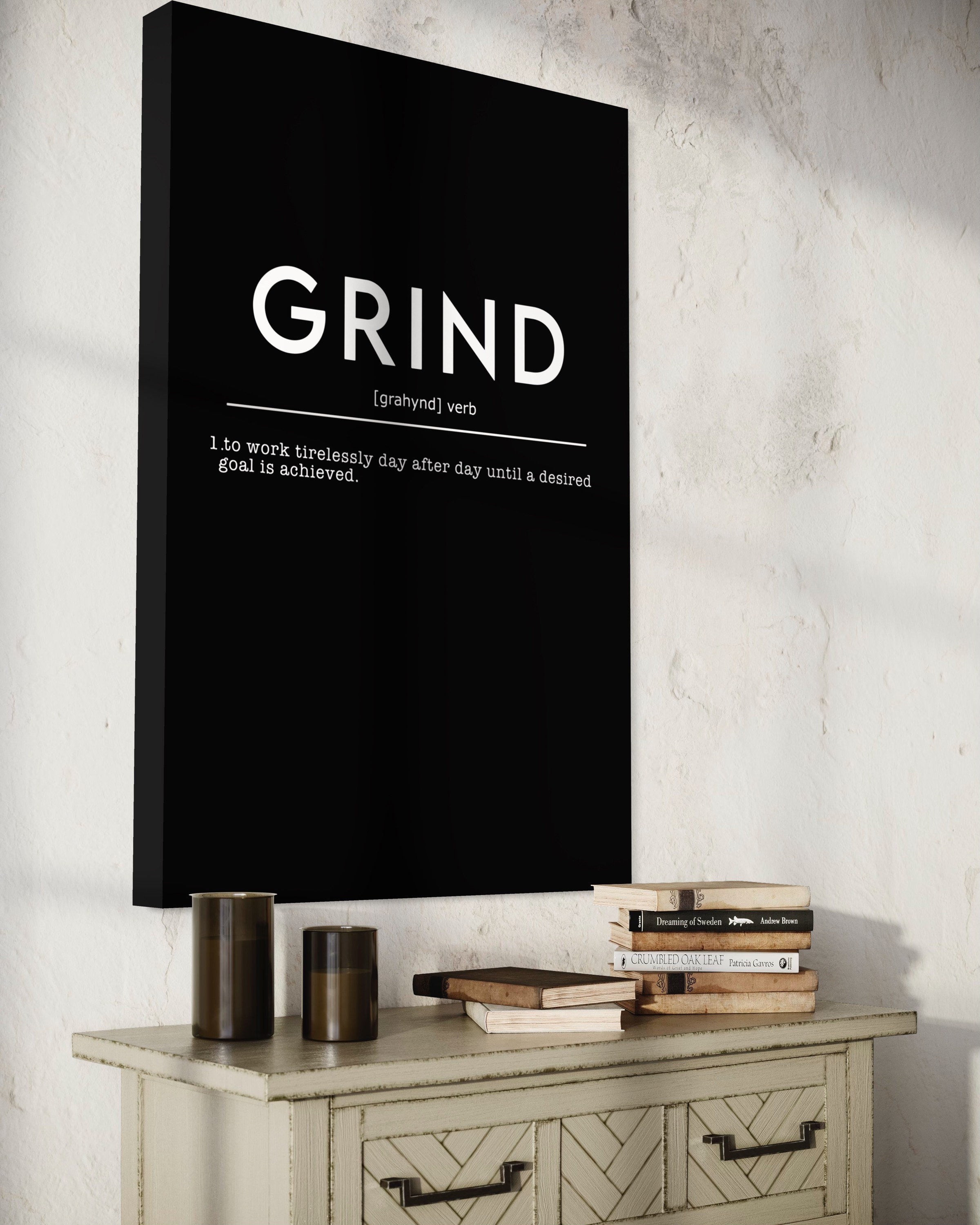 Grind Definition | Canvas Wall Art - Etsy