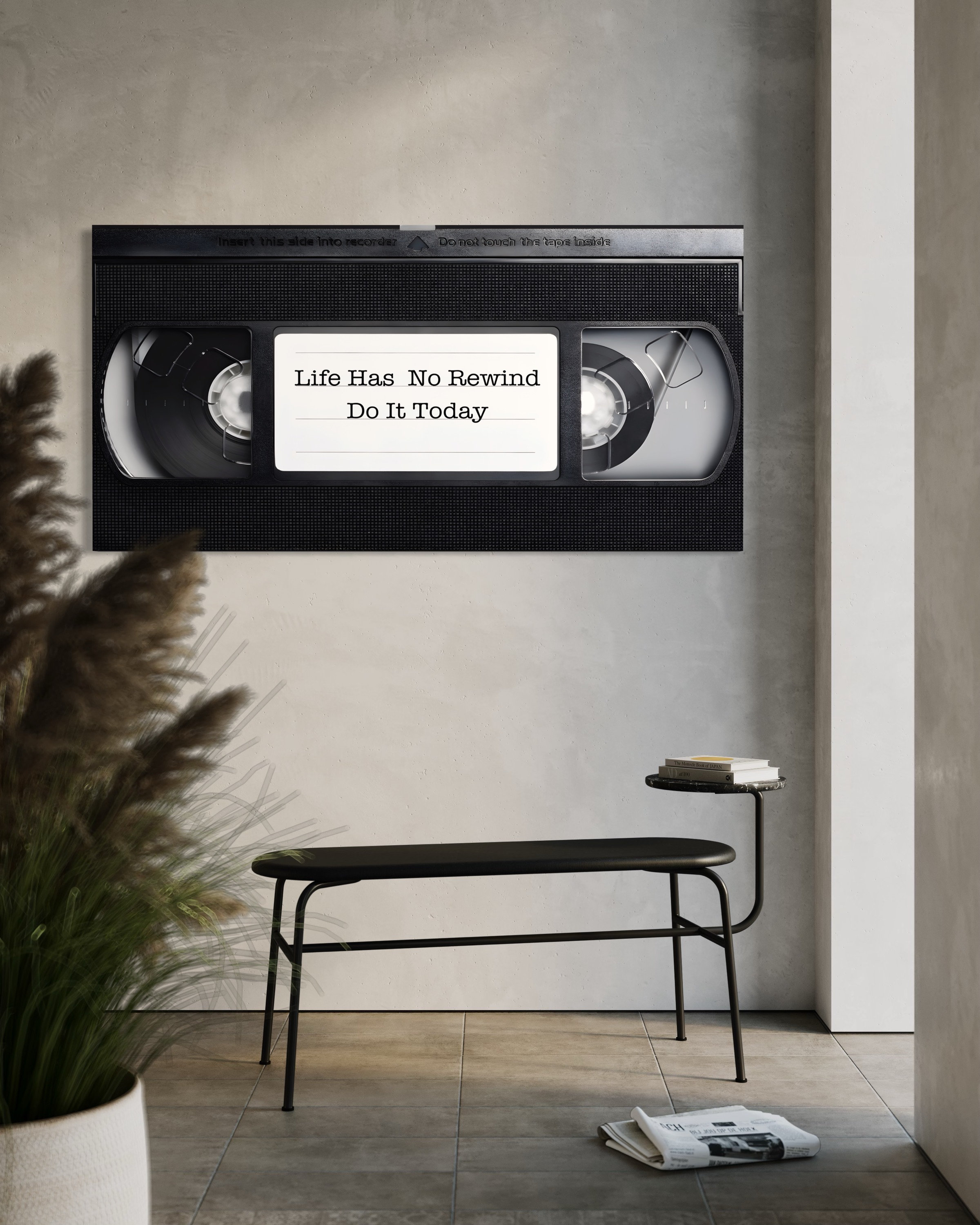Life Has No Rewind - Do It Today - VHS | Canvas Wall Art | Motivation ...