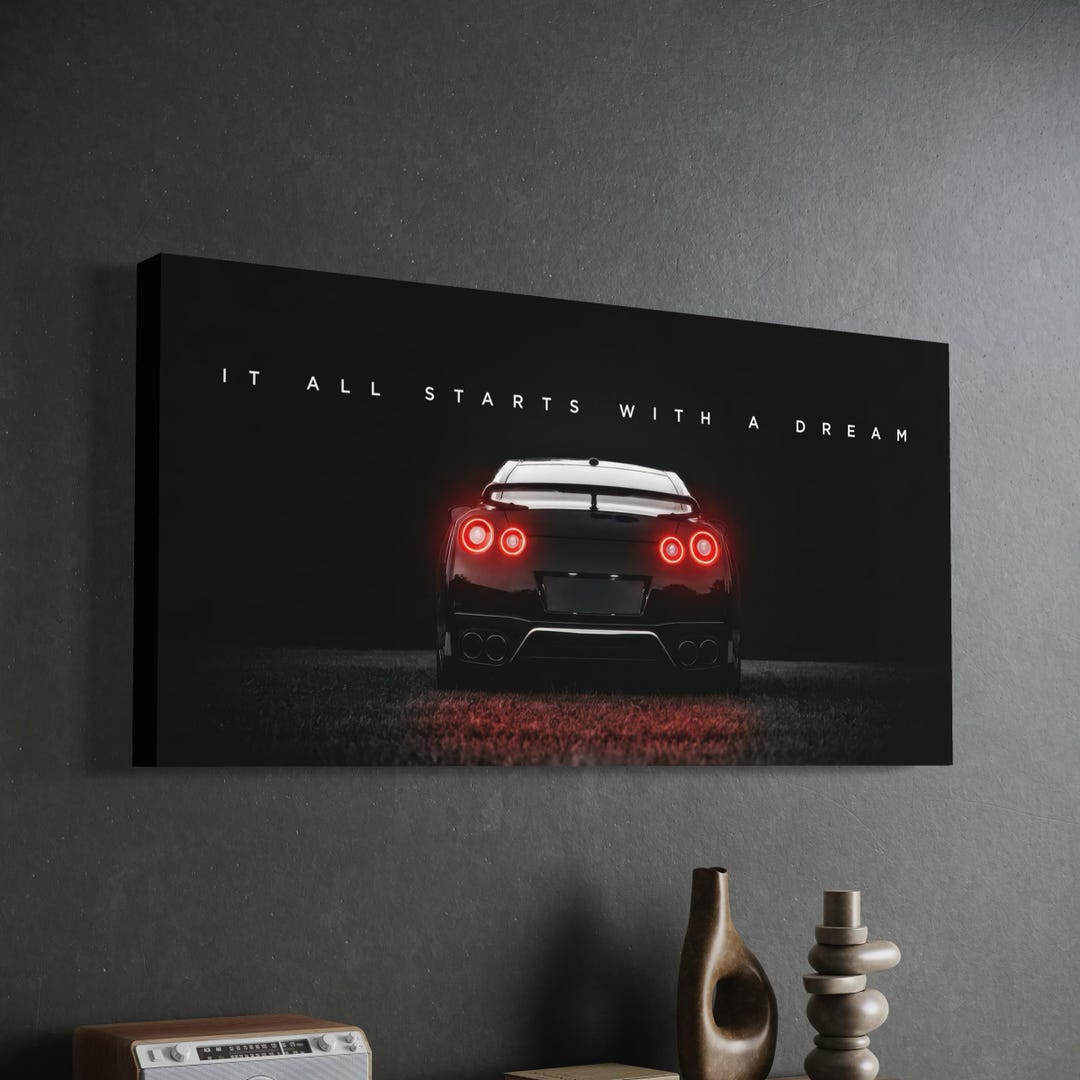 Nissan GTR Canvas "gtr Dreaming" | Motivation | After Darkness Art - Etsy