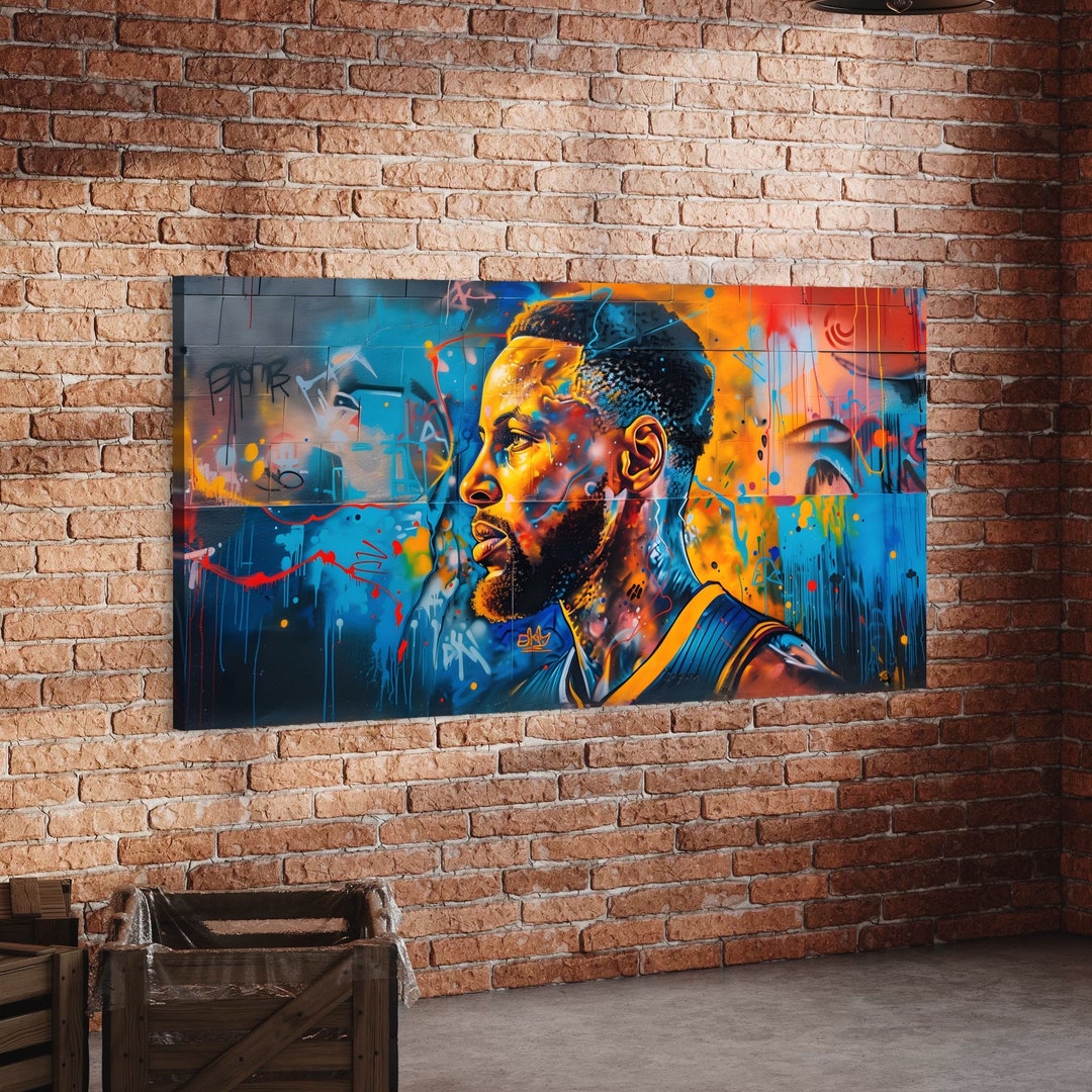 Steph Curry Canvas - "urban Swish" | Canvas Wall Art - Etsy