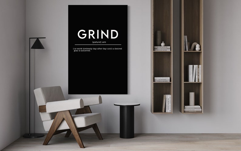 Grind Definition | Canvas Wall Art - Etsy