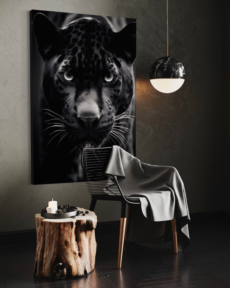 Nocturnal Elegance | Panther Canvas Wall Art - Etsy