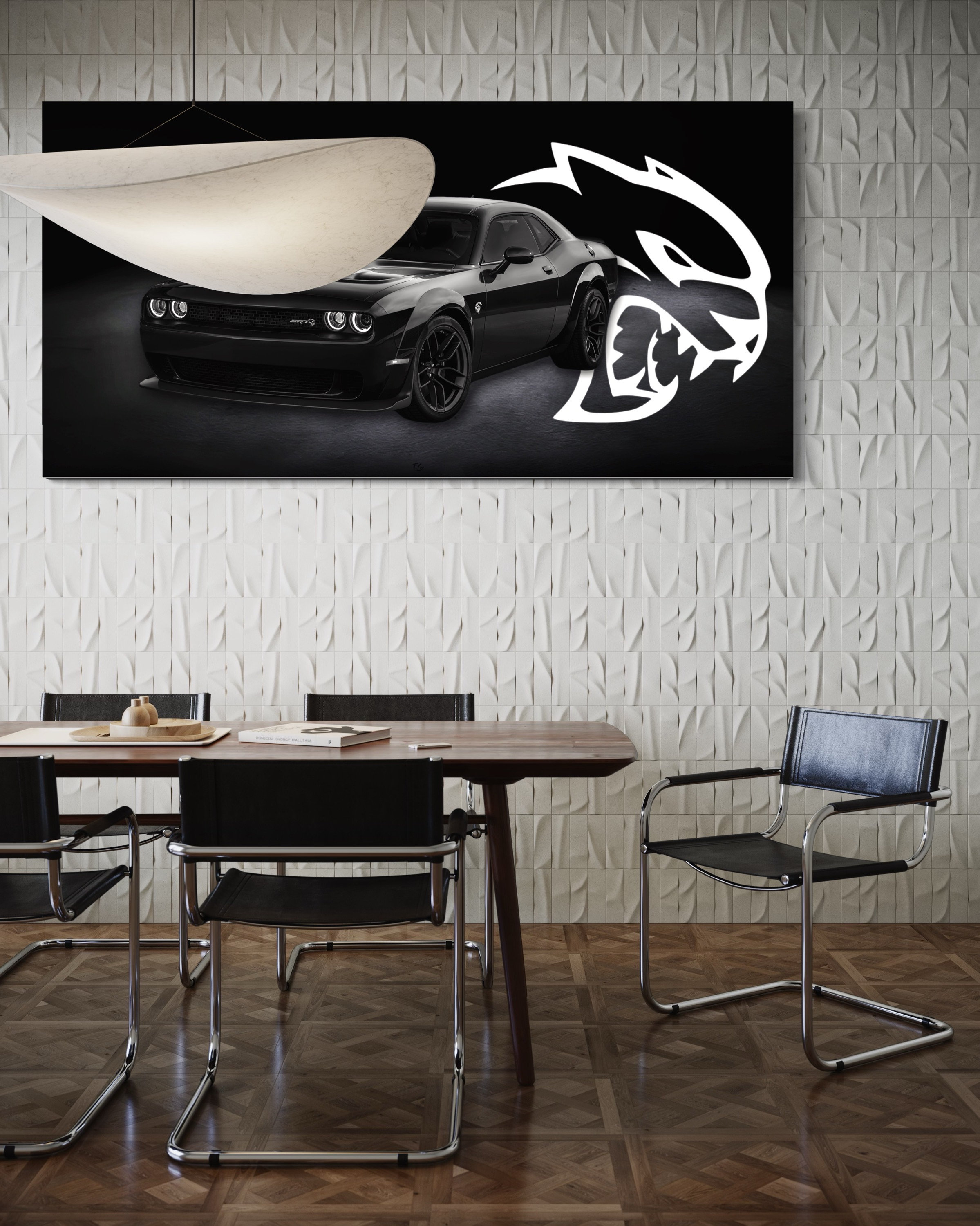 Hellcat Challenger Canvas shadow Beast Canvas Wall Art Motivation SRT ...