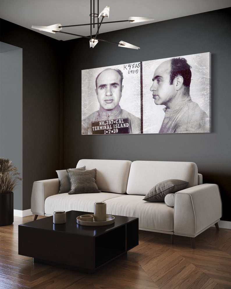 Al Capone Mugshot Canvas 1939 Canvas Wall Art Motivation Gangster - Etsy