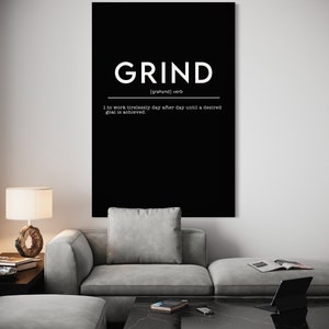 Grind Definition | Canvas Wall Art - Etsy