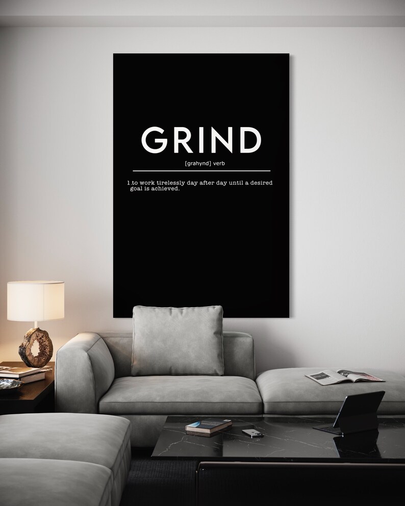 Grind Definition | Canvas Wall Art - Etsy