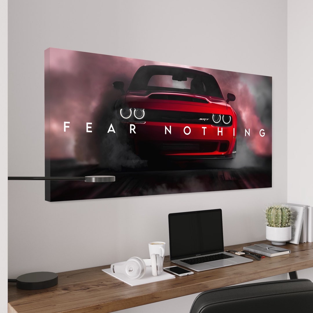 Dodge Demon Canvas - Fear Nothing | Canvas Wall Art | Motivation - Etsy