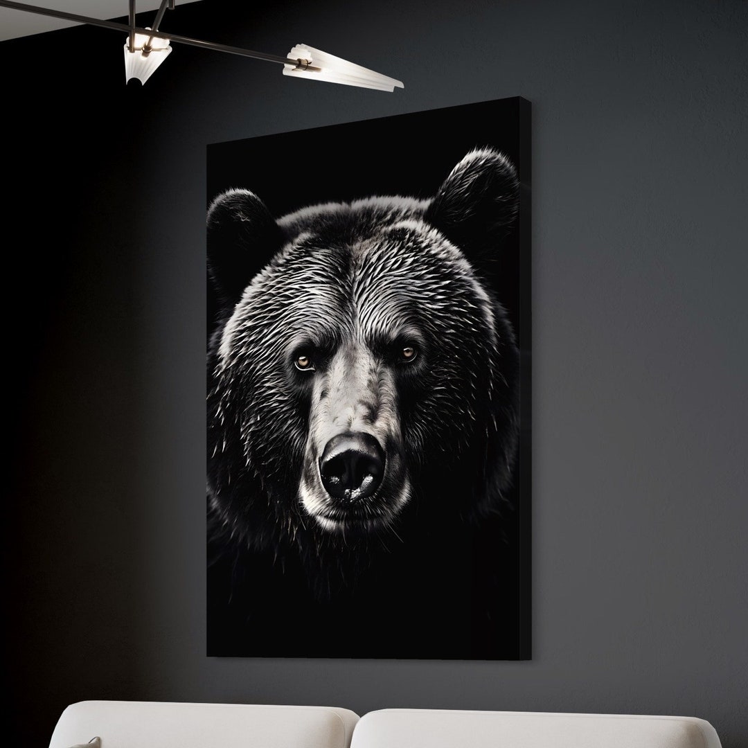 Ivory Instinct | Bear Canvas Wall Art - Etsy