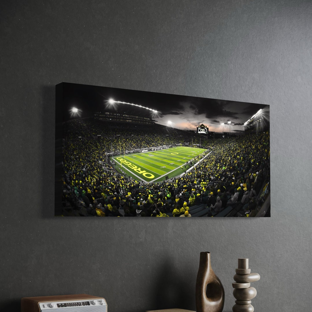 Oregon Ducks Canvas "oregon Nightfall" Autzen Stadium | College ...
