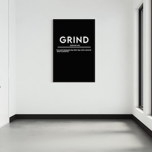 Grind Definition | Canvas Wall Art - Etsy