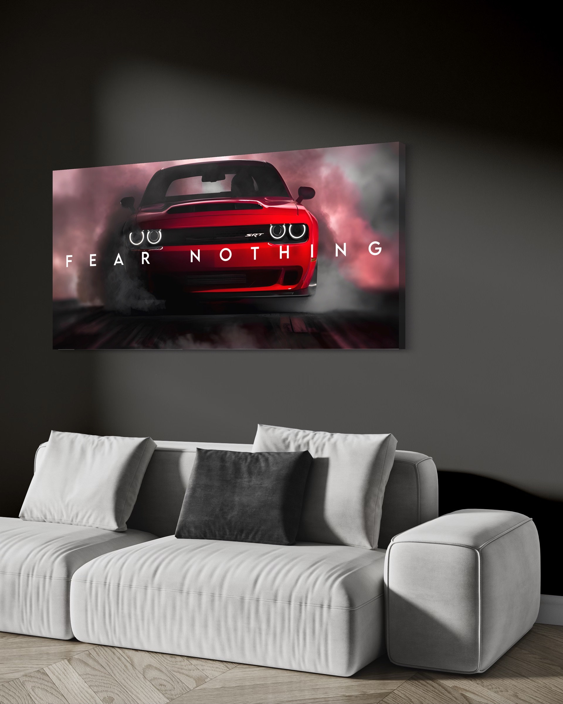 Dodge Demon Canvas - Fear Nothing | Canvas Wall Art | Motivation - Etsy