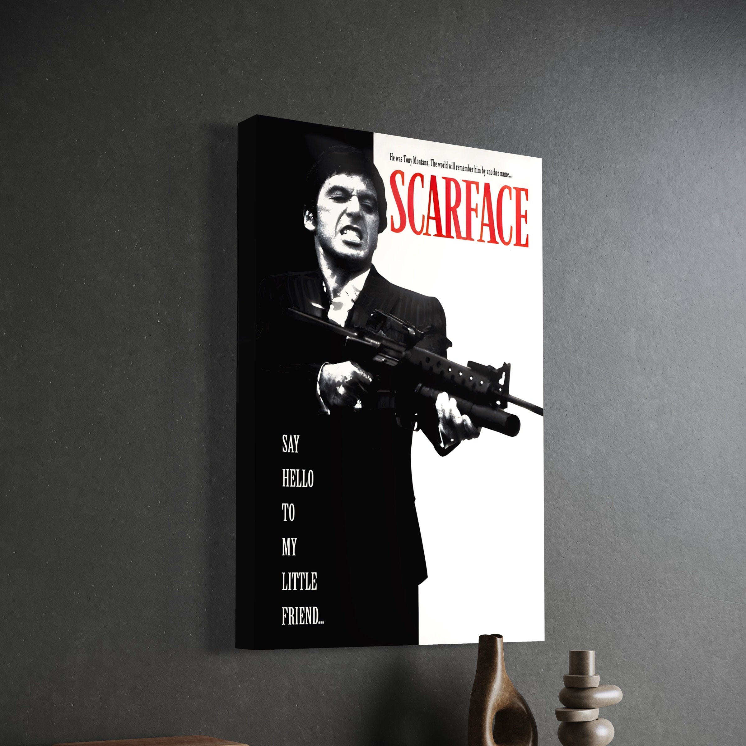 Scarface Tony Montana Canvas movie Cover Art 1 Canvas Wall Art After ...