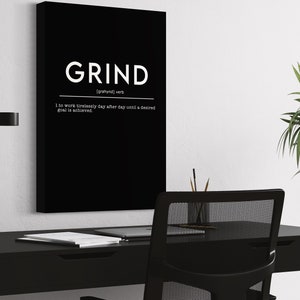 Grind Definition | Canvas Wall Art - Etsy