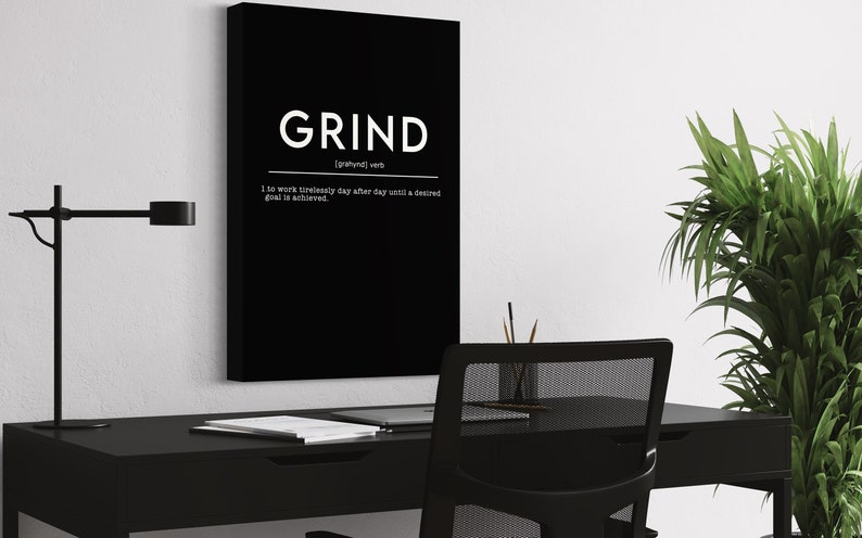 Grind Definition | Canvas Wall Art - Etsy