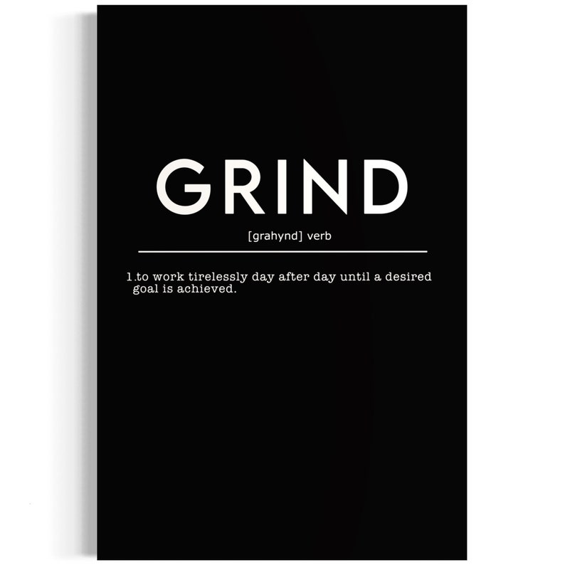 Grind Definition | Canvas Wall Art - Etsy
