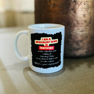 Oncology Data Professional Coffee Mug, Certified - Etsy
