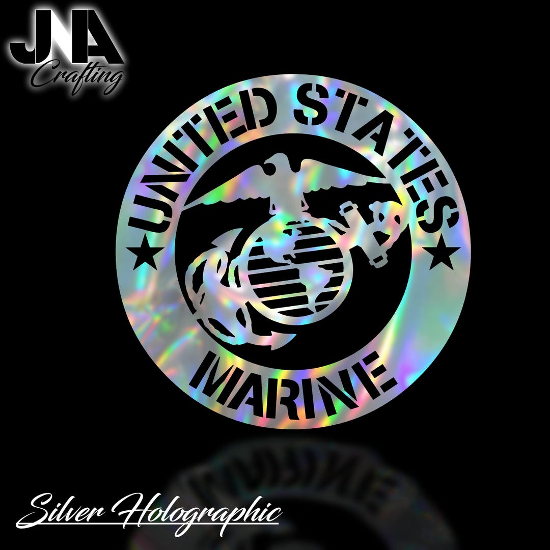 U.S. Marines Decal Car, Truck, Windshield, Laptop, Vinyl, Holographic ...