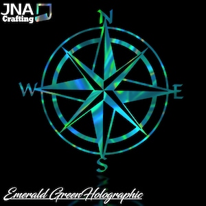 Compass Decal Car, Truck, Windshield, Laptop, Vinyl, Holographic, Decal ...