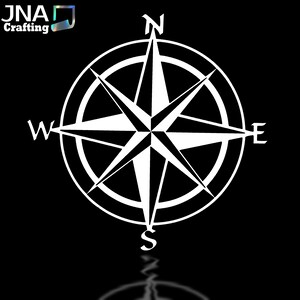 Compass Decal Car, Truck, Windshield, Laptop, Vinyl, Holographic, Decal ...