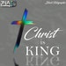Christ is King Decal: Colored Cross, White Text - Vinyl Holographic - Etsy