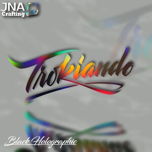 Trokiando Decal: Holographic Vinyl Sticker for Cars, Laptops - Etsy