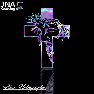 Jesus Cross Decal, Car/truck/windshield/bumper/laptop/vinyl/holographic ...